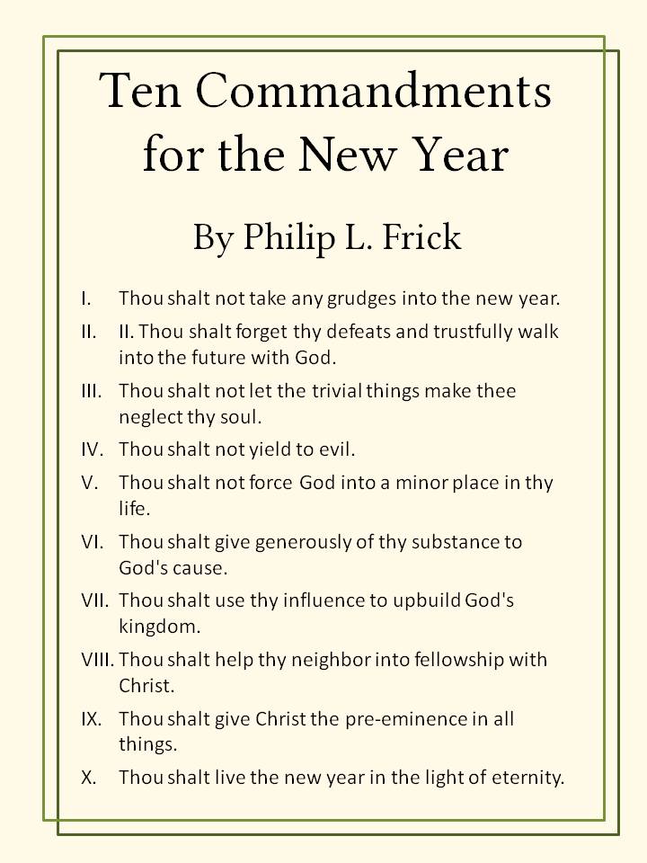 Ten Commandments for the New Year | Writer Jenny Berlin